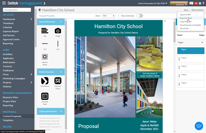 Create Impressive Proposals with Vantagepoint | Deltek