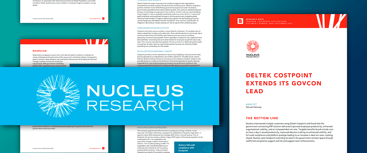 GovCon Cloud ERP | Deltek Costpoint